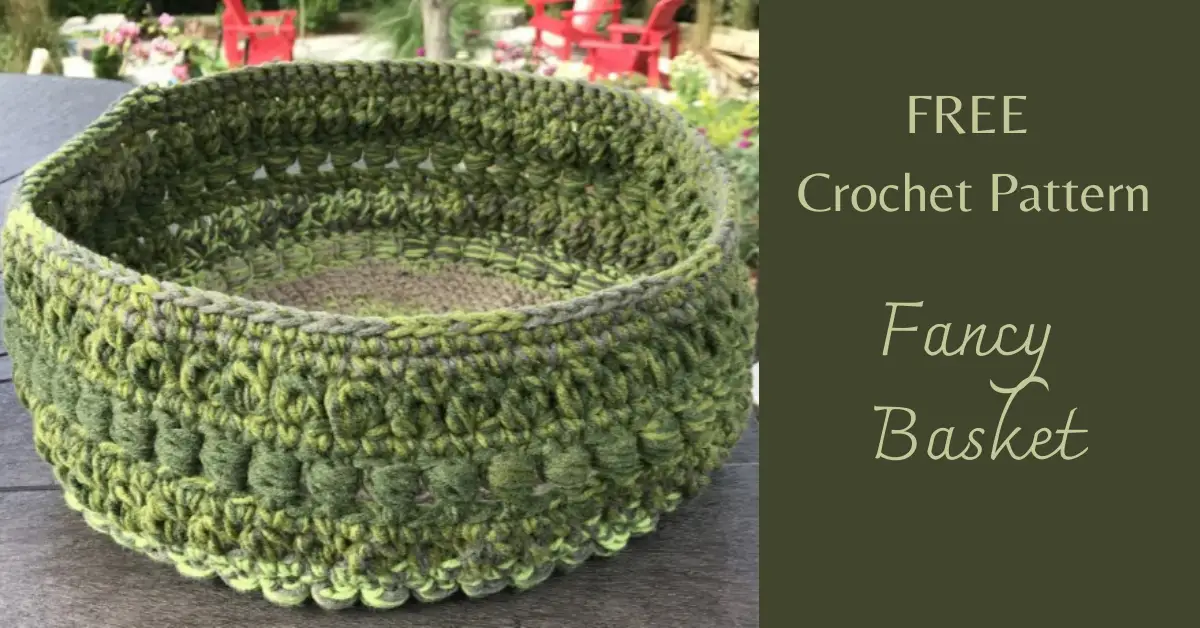 Free Crochet Pattern: Fancy Basket - I Love Yarn Forever