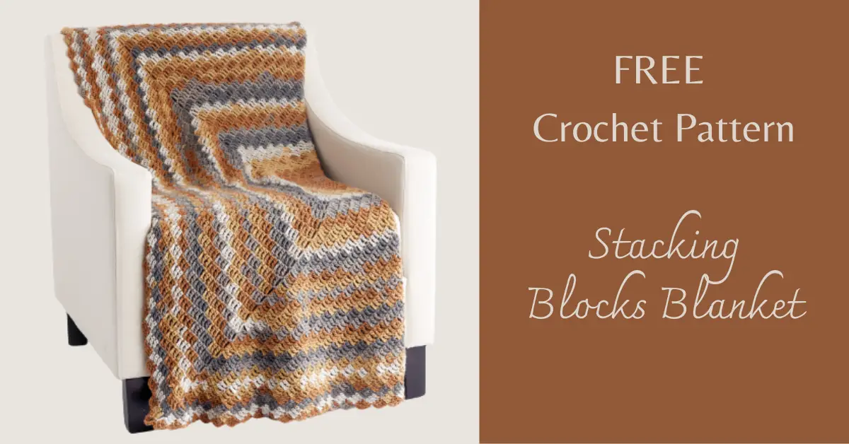 FREE Crochet Pattern: Stacking Blocks Blanket - I Love Yarn Forever