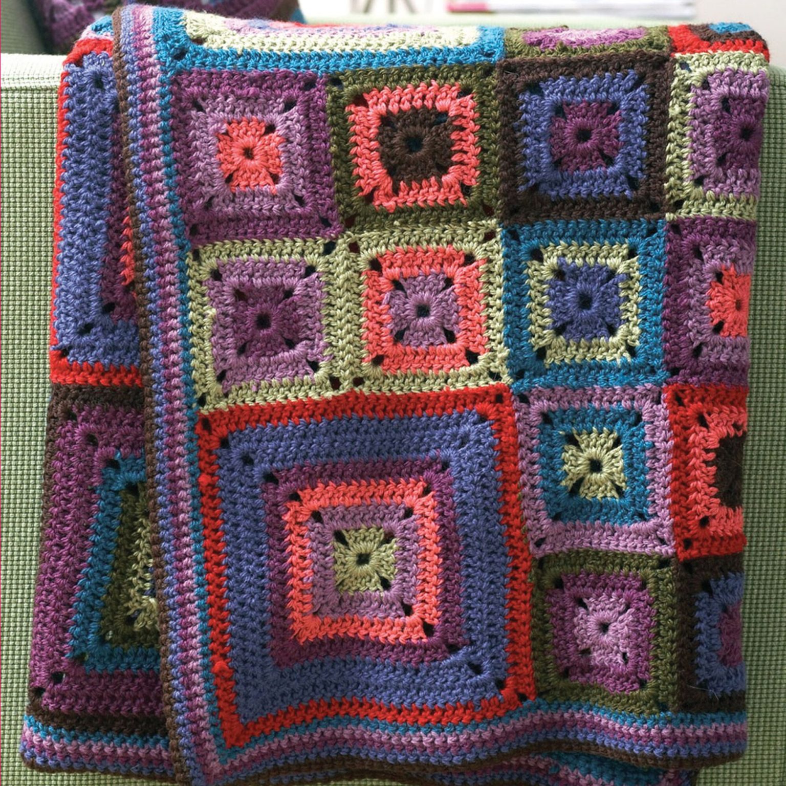 Free Crochet Pattern: Bright Squares - I Love Yarn Forever