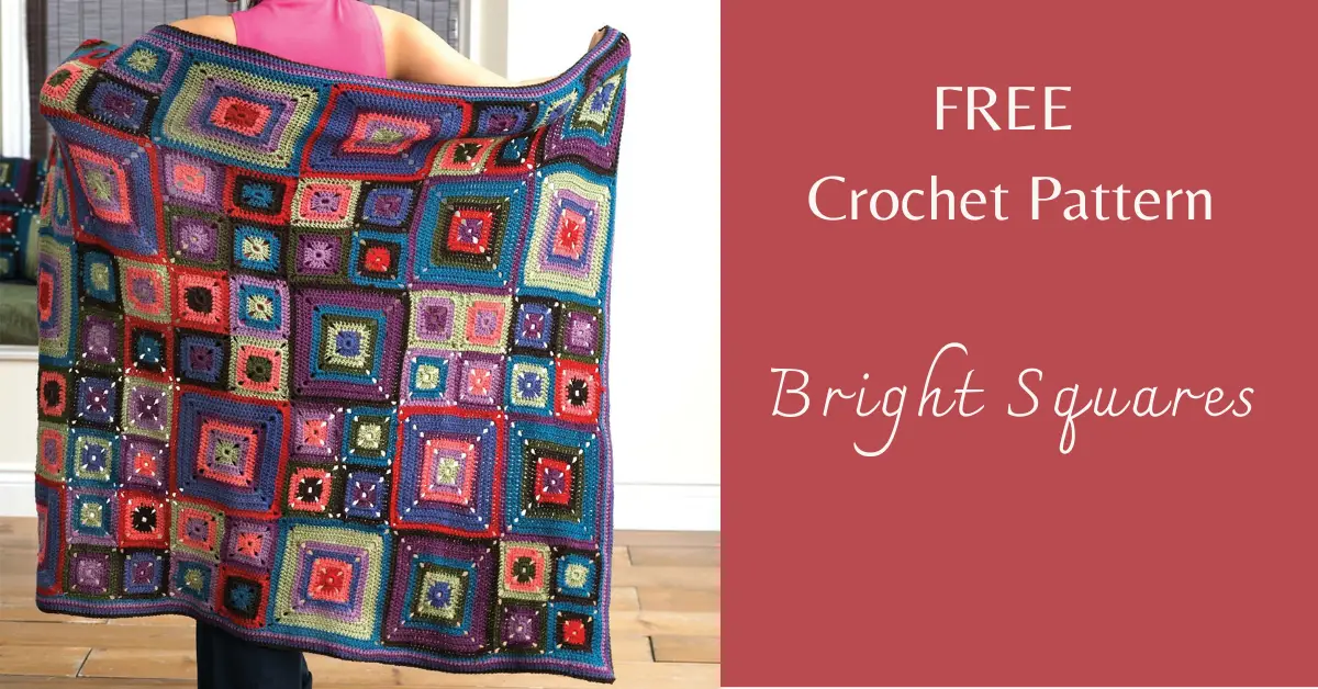 Free Crochet Pattern: Bright Squares - I Love Yarn Forever