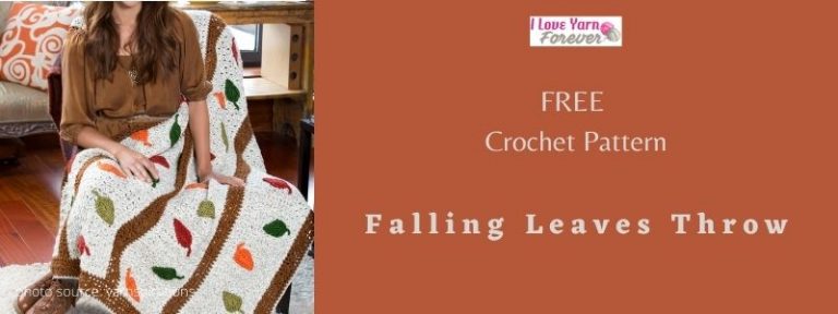 FREE Crochet Pattern: Falling Leaves Crochet Throw - I Love Yarn Forever