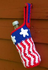 Free Crochet Pattern: Uncle Sam Bottle Cozy - I Love Yarn Forever