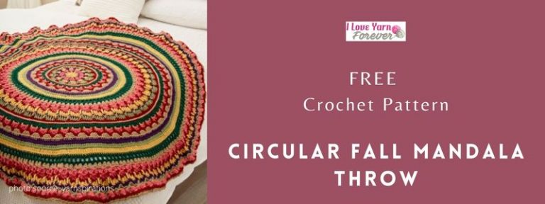 Free Crochet Pattern: Circular Fall Mandala Throw - I Love Yarn Forever