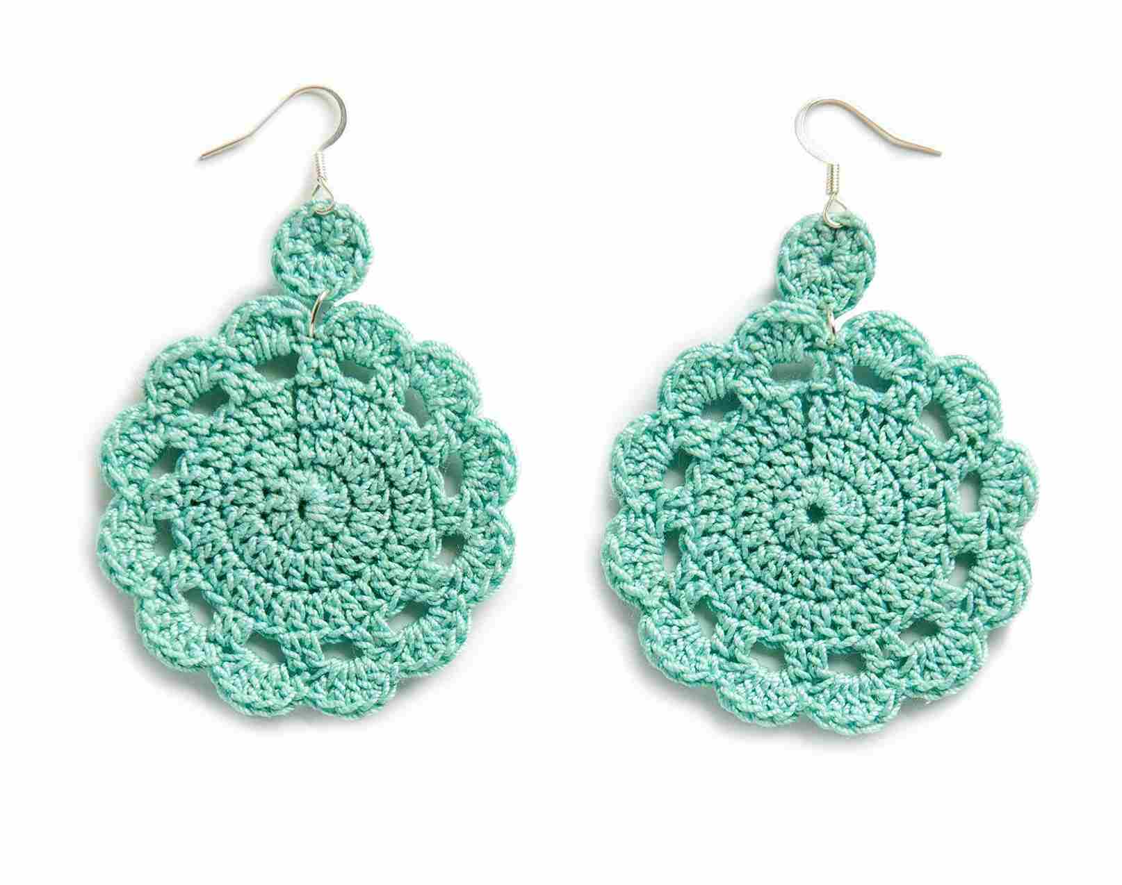Free Crochet Pattern: Petal Pop Crochet Earrings - I Love Yarn Forever