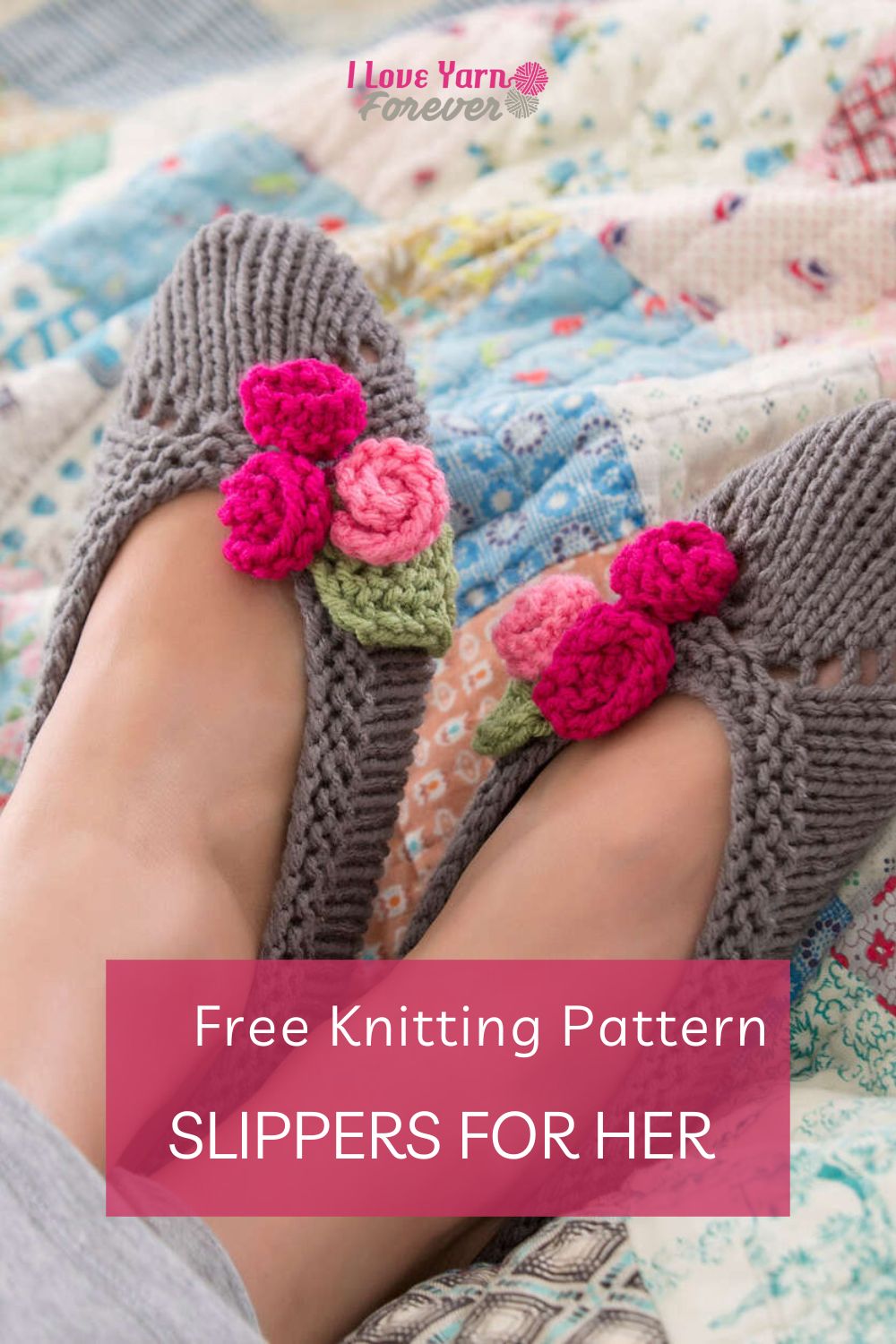 Free Knitting Pattern: Slippers for Her - I Love Yarn Forever
