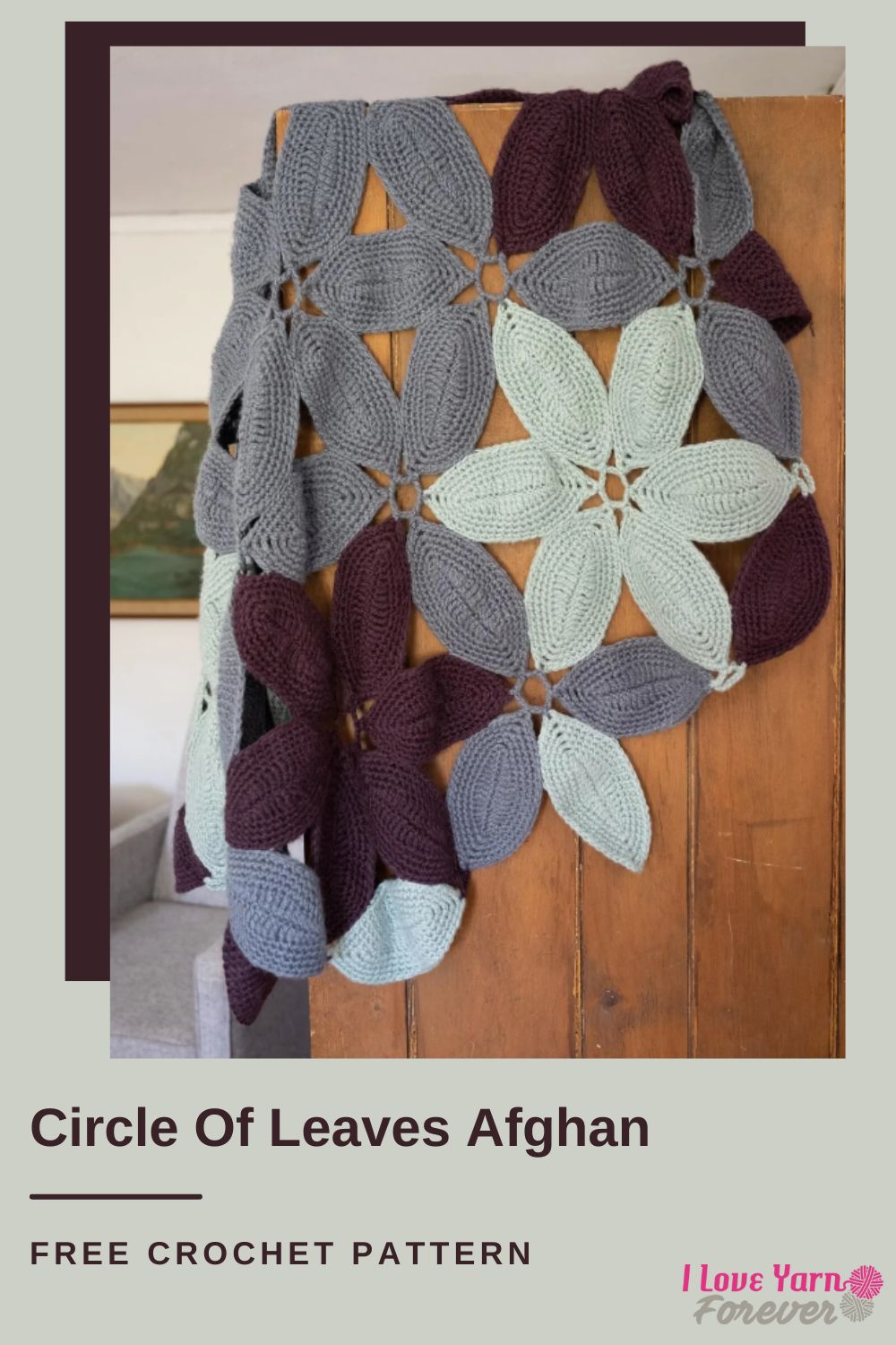 Free Crochet Pattern: Circle Of Leaves Afghan - I Love Yarn Forever