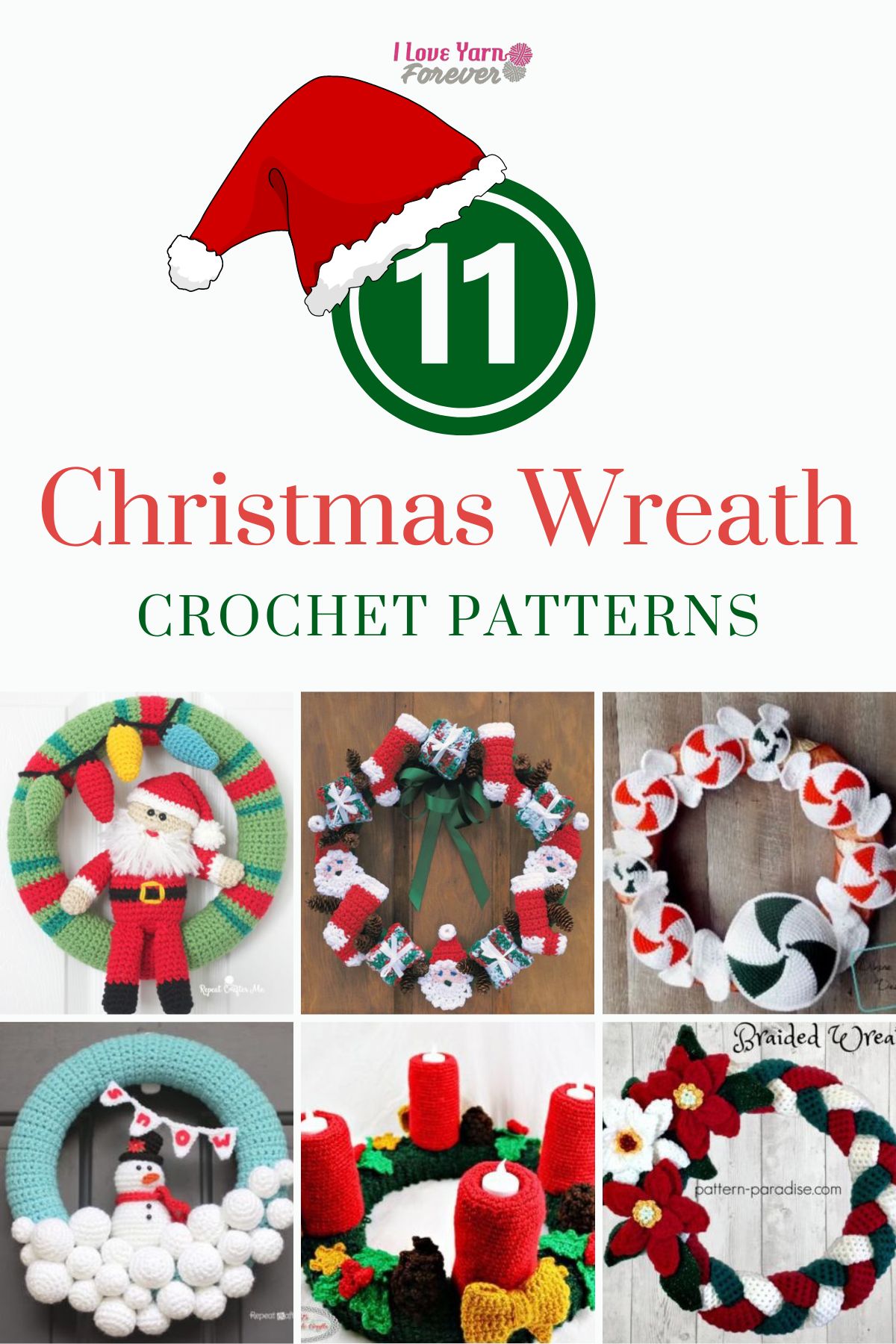Top 11 Free Crochet Christmas Wreath Patterns - I Love Yarn Forever