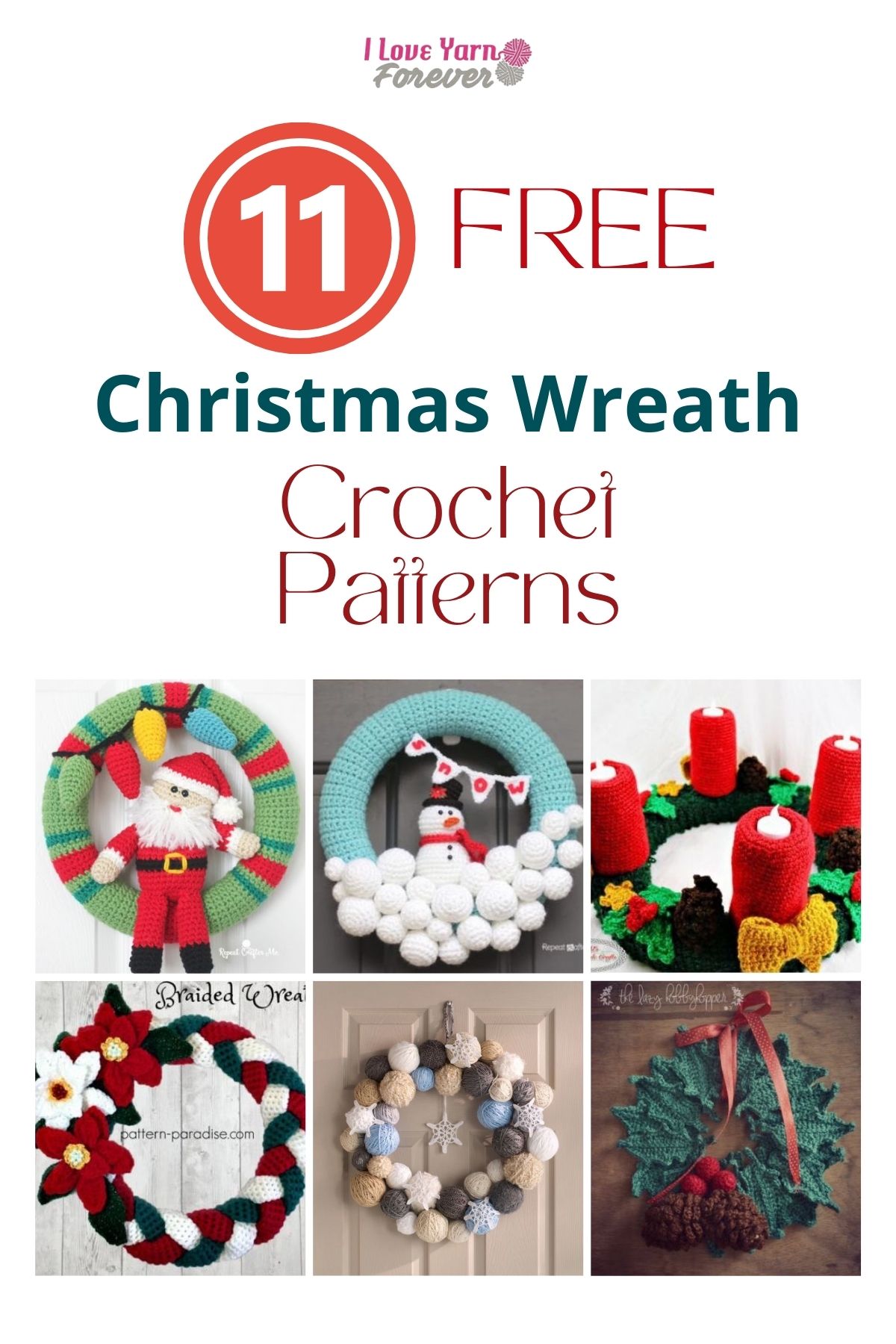 Top 11 Free Crochet Christmas Wreath Patterns - I Love Yarn Forever