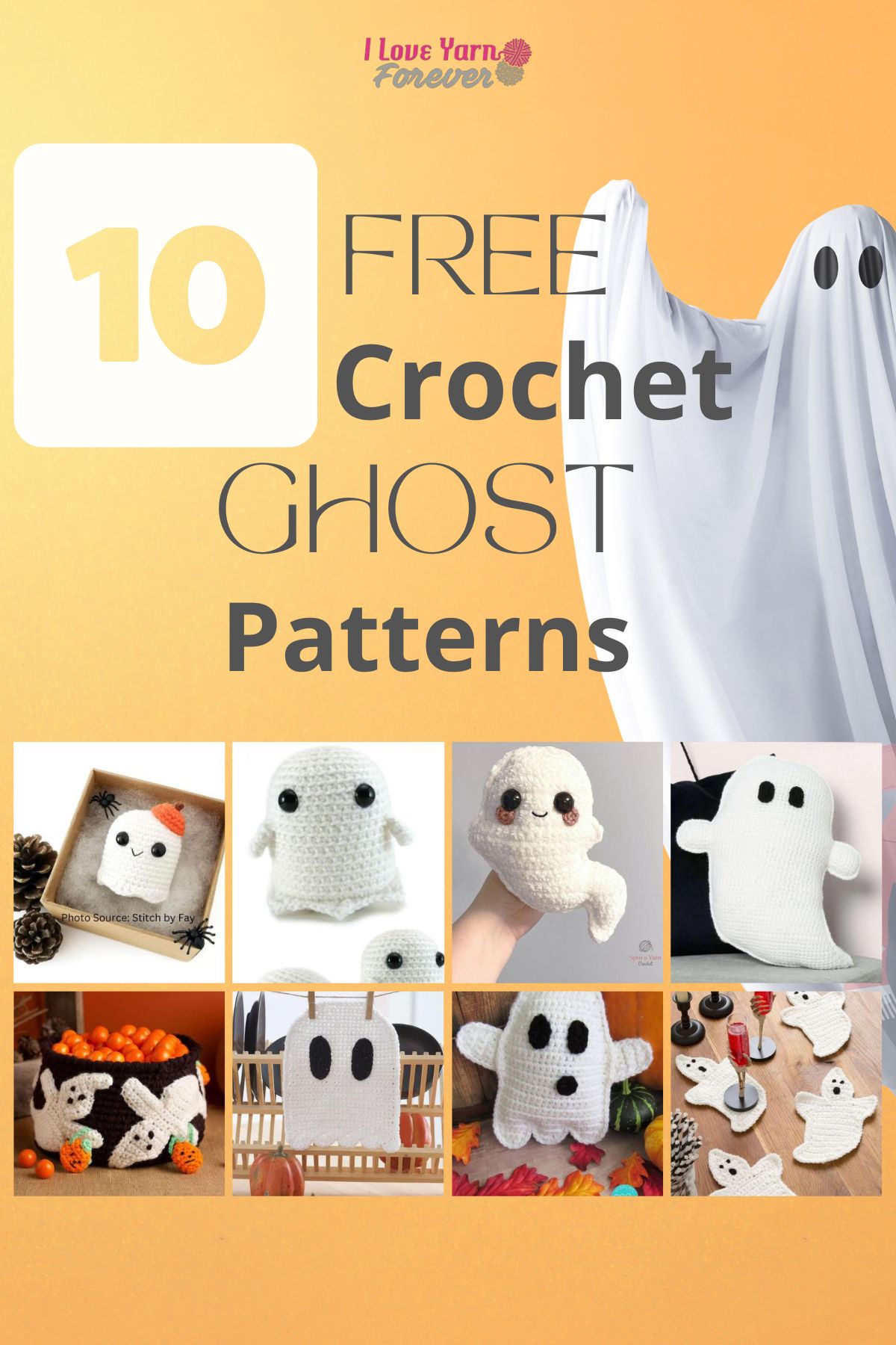 Top 10 Free Crochet Ghost Patterns - I Love Yarn Forever