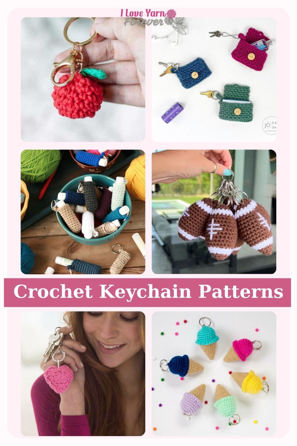 Top 10 Free Crochet Keychain Patterns - I Love Yarn Forever