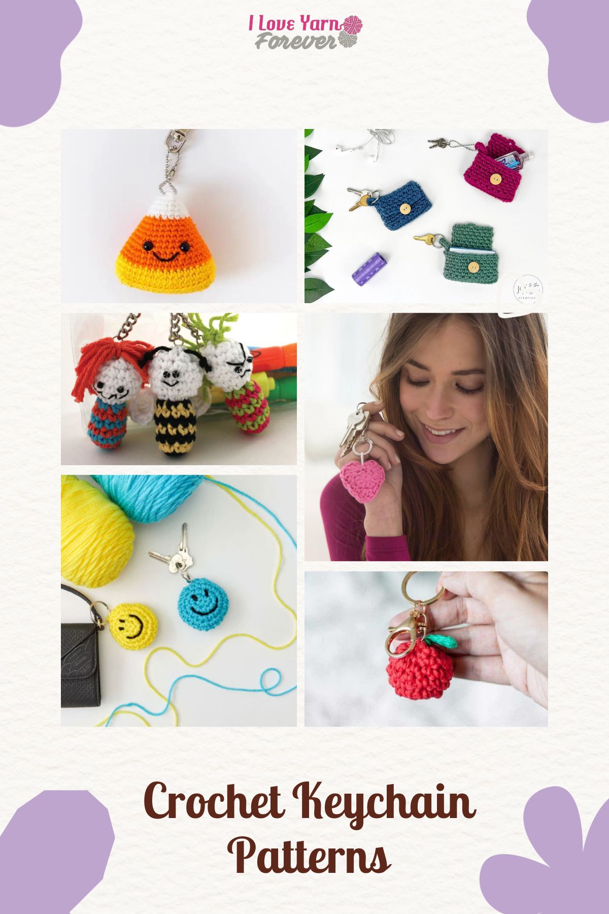 Top 10 Free Crochet Keychain Patterns - I Love Yarn Forever