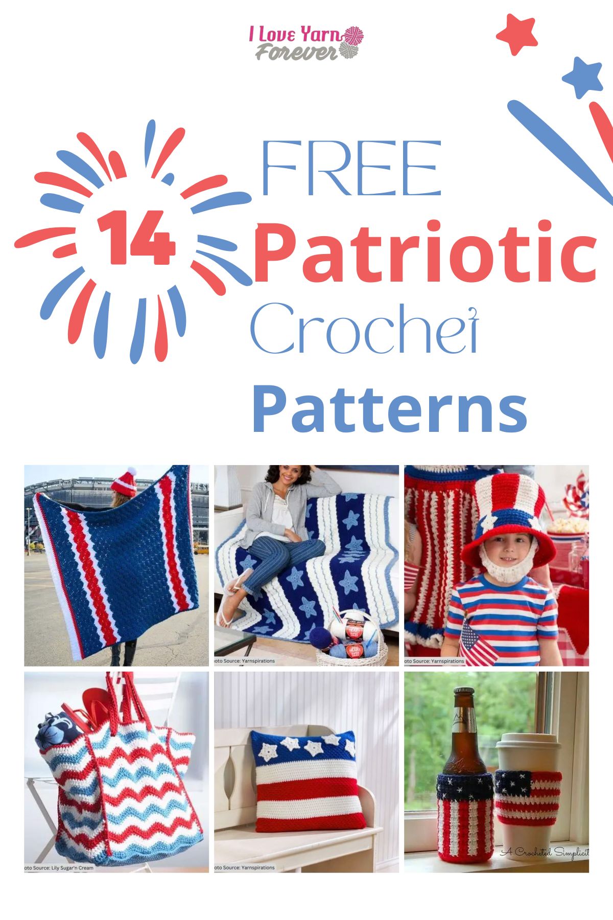 Top 14 Free Patriotic Crochet Patterns - I Love Yarn Forever